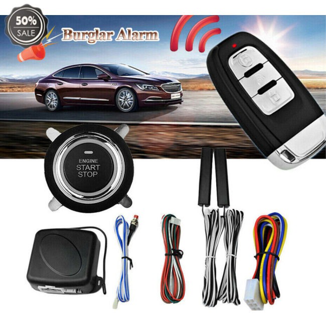COD 9 in 1 Start Push Button Remote Starter Keyless Entry Car SUV Alarm ...