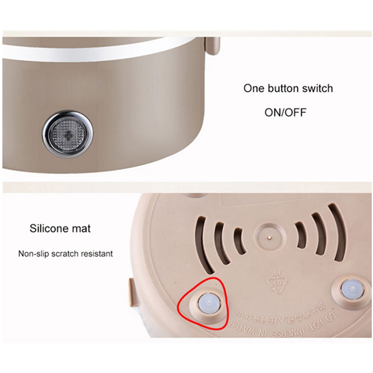 2L Mini Stainless Steel 3 Layers Electric Rice Cooker Steamer Portable ...