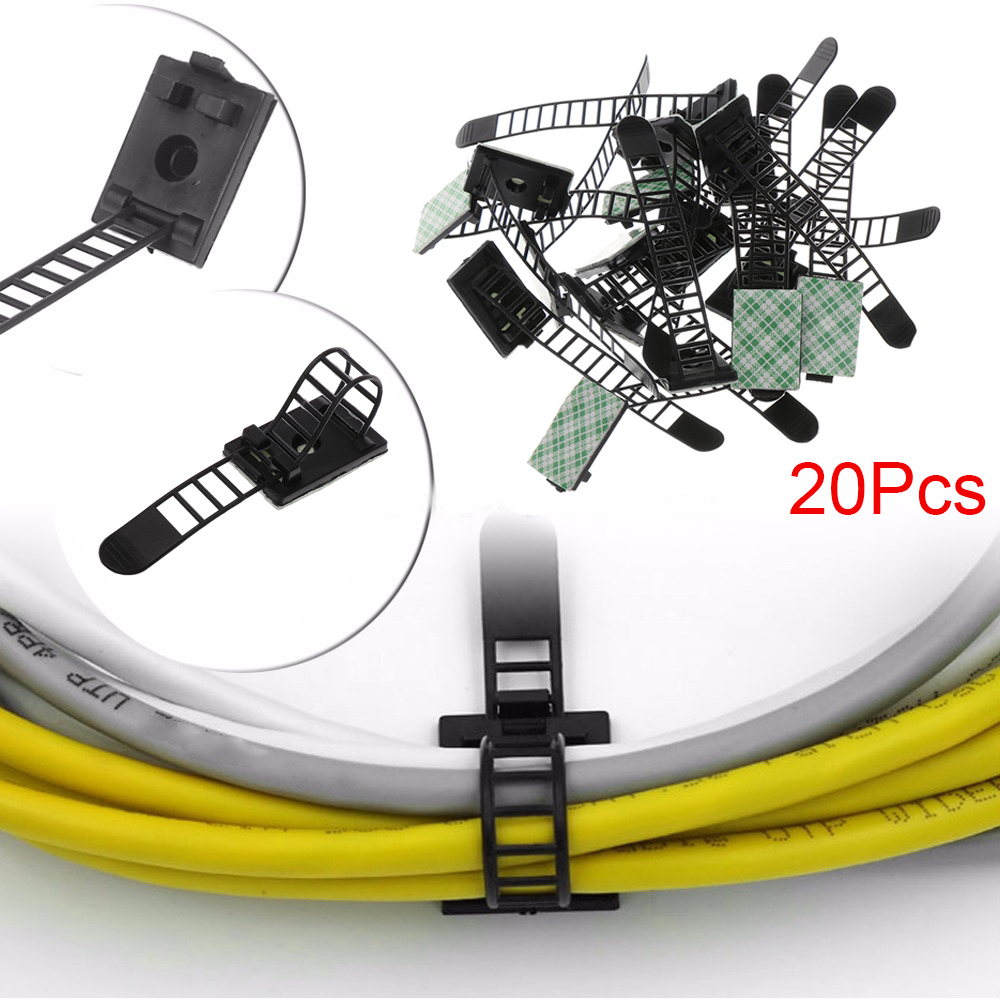 LY Firm Adjustable Cable Clip Tie Cable Clamp Fixer Holder Self ...
