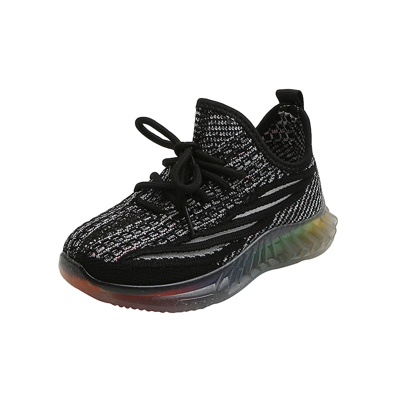 Children's 2021 Fly Woven Breathable Mesh Sports Shoes Boys Feet Single ...