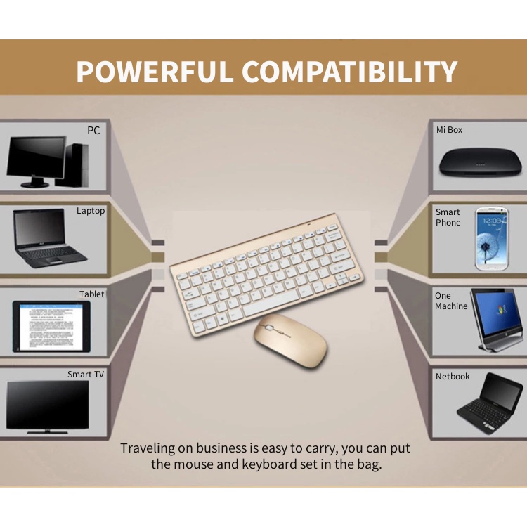 ULTRA THIN 2.4G Wireless Combo SET Keyboard + Mouse For Notebook Laptop Mac Desktop PC TV Office ...