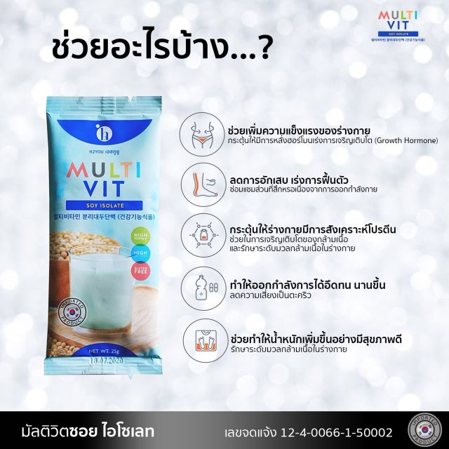 เซตคู่สุดคุ้มเพิ่มน้ำหนักไว 3 เท่า multivit plus multivit soy - ibshopthailand - ThaiPick