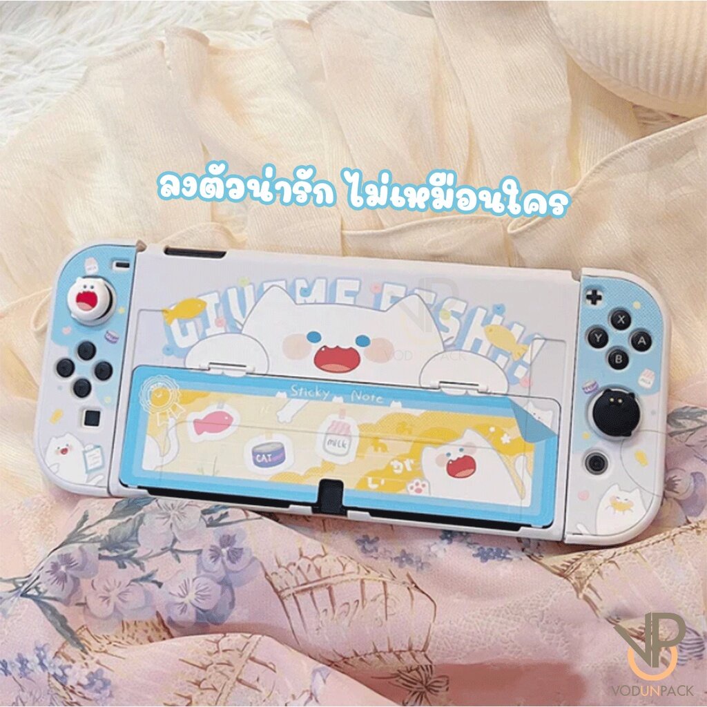 GeekShare TPUPC OLED CASE เคสใส น้องBoBo Cat Nintendo Switch OLED สกรีน ...