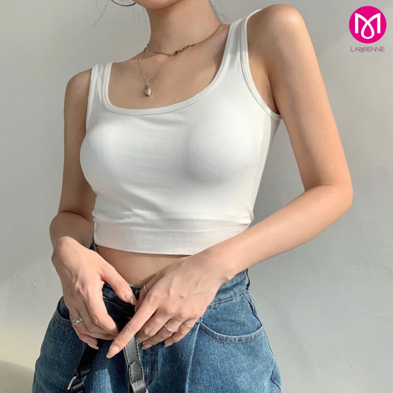 บรา เสื้อกล้าม เสื้อสายเดี่ยว มีฟองน้ำในตัว แบบครึ่งตัว แนวครอป รหัส L1018 - lamienne.shop ...