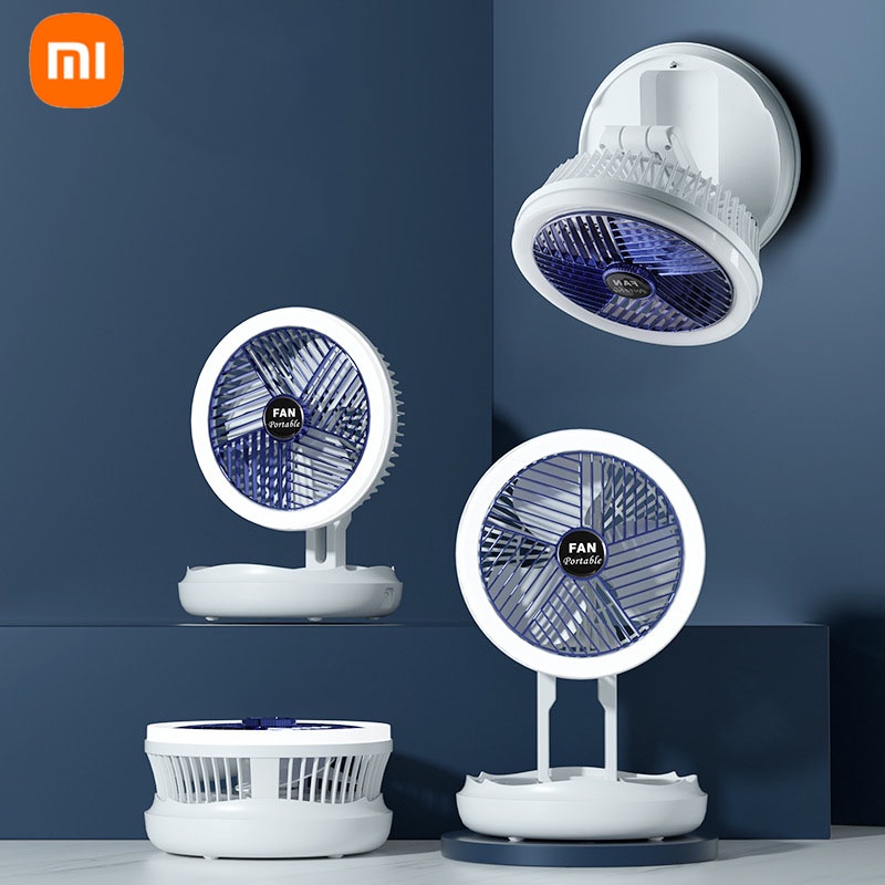 Xiaomi Mini Fan Led Night Light USB Rechargeable Fill Light Foldable ...