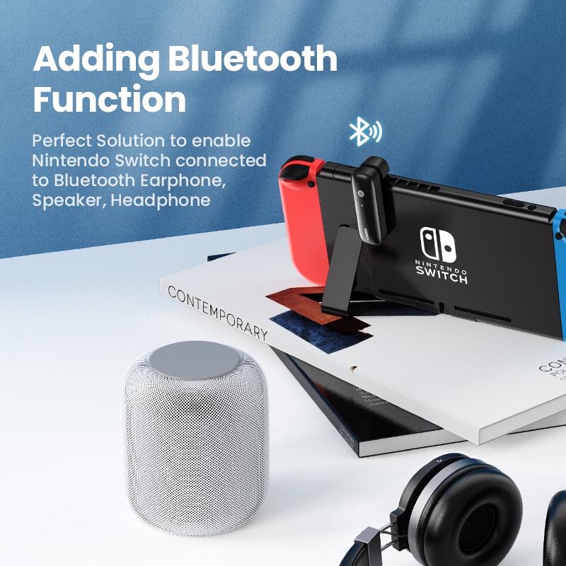 wUGREEN Bluetooth 5.0 Transmitter for Nintendo Switch Lite 3.5 Jack 3 ...
