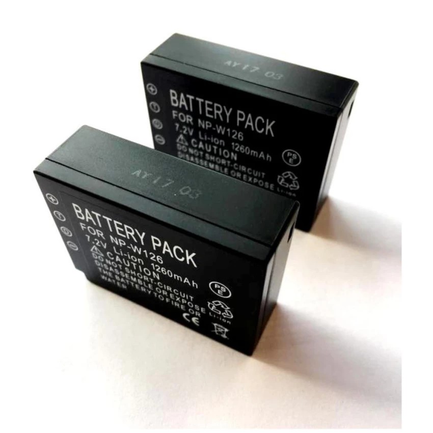 (แพ๊คคู่ 2 ก้อน) แบตเตอร์รี่กล้อง Fuji Camera Battery รหัสแบต NP-W126 ...