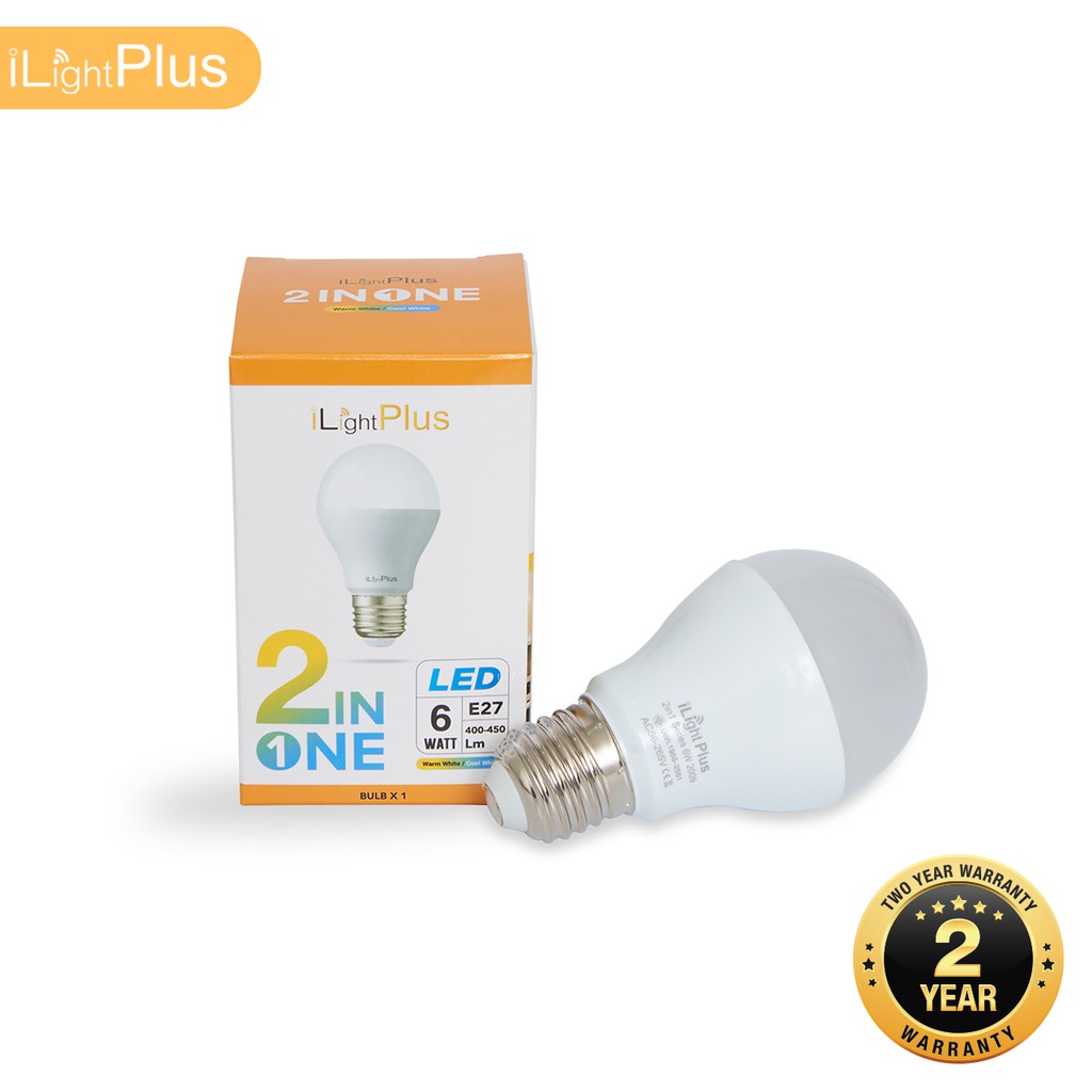 [ส่งไว ใช้นาน มอก.] iLight Plus หลอดไฟ LED รุ่น 2in1 (6W) 1 หลอด - หลอด ...