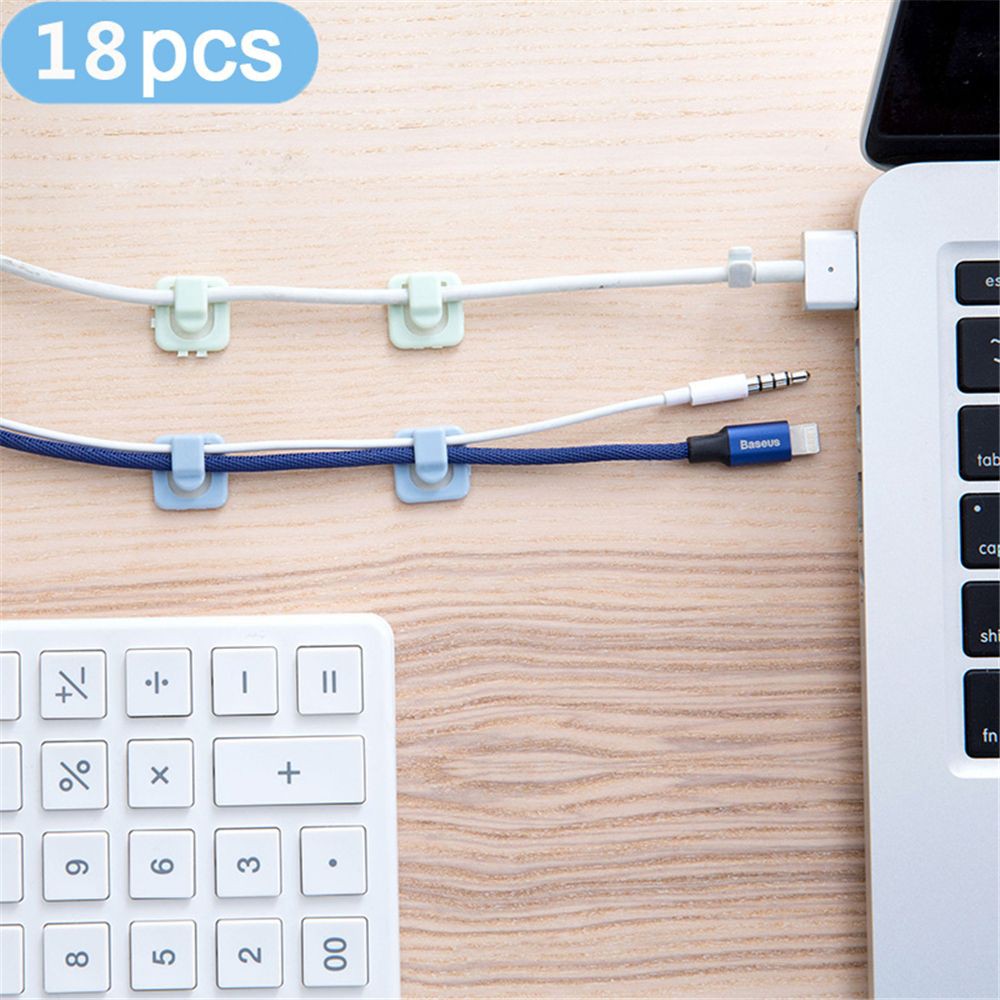 18 Pcspack Wall Fastener Holder Cable Storage Fixed Buckle Wire ...