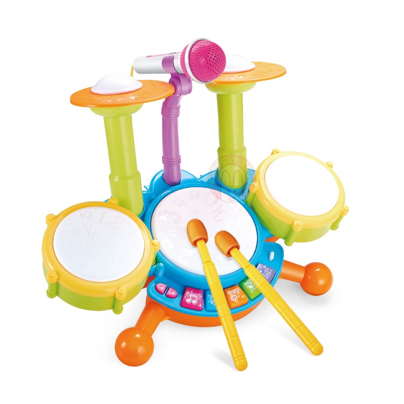 BChildren Electronic Musical Instrument Drum Set Girls Jazz Drum Toy ...