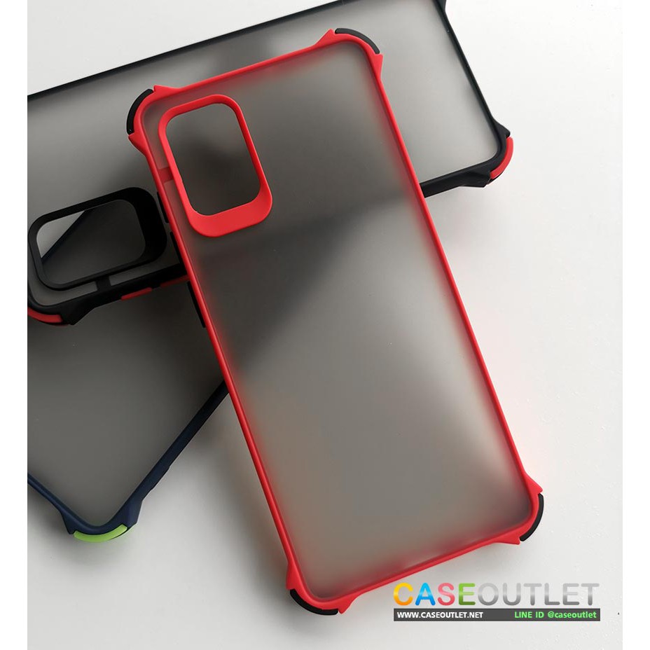 เคส Samsung Galaxy A52 4g 5g | A51 TPU เสริมมุม กันมุม ใสขุ่น ปุ่มสี ไม่เป็นรอยนิ้วมือ เสริมขอบ ...