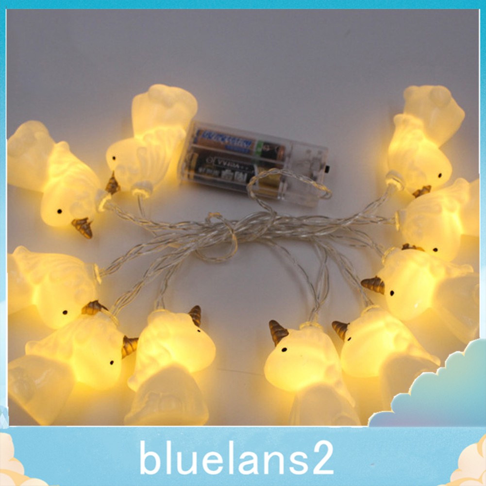 Blu2_1 . 5 ม. สายสตริงไฟ Led 10 ดวงลาย Unicorn สําหรับตกแต่งประดับงาน ...