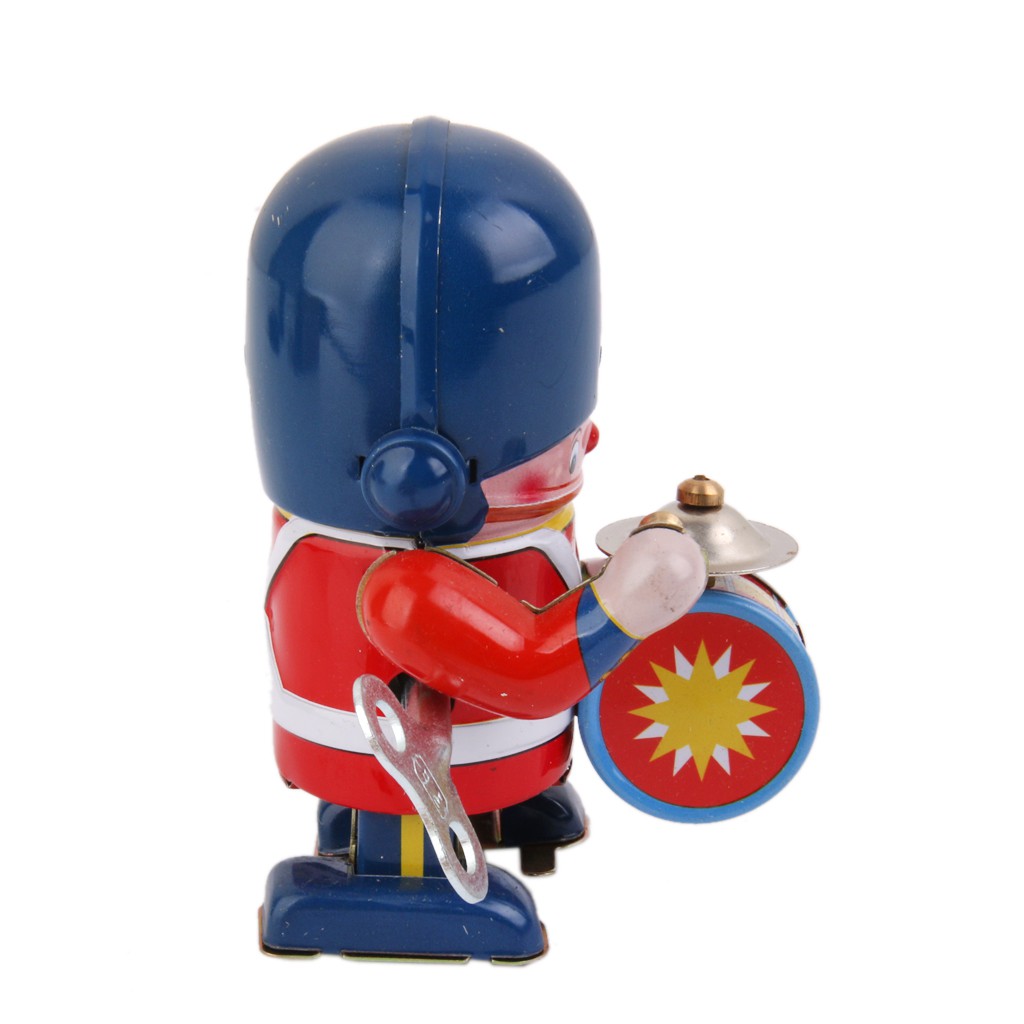 [PREDOLO1] Wind Up Drummer Mechanical Clockwork Tin Toy Collectibles ...