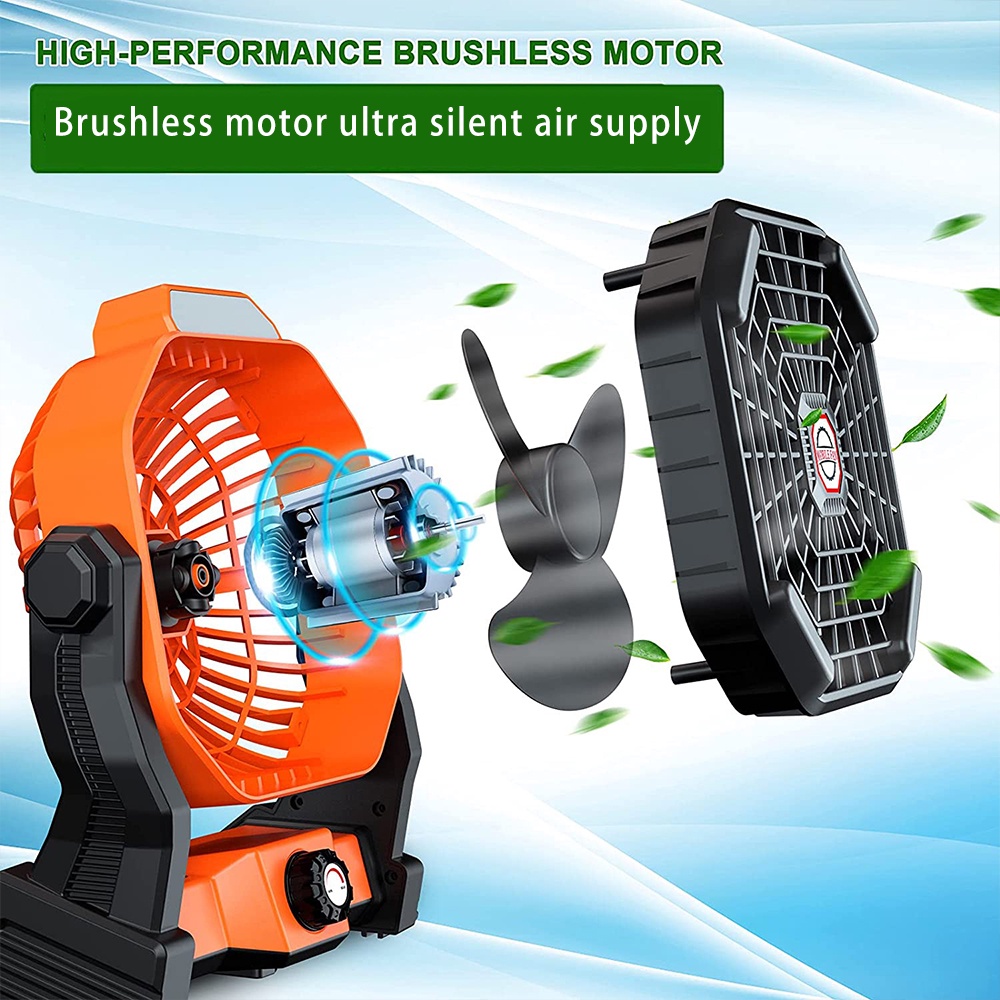 Portable Fan Rechargeable Outdoor Camping Mini Fan USB Table Fan with ...