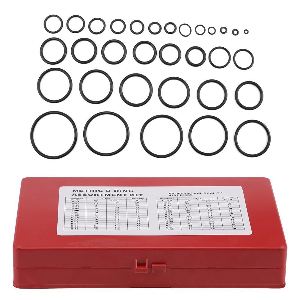 Gasket Kit O Rubber Assortment Set O-ring 419pcs Ring R01-R32 Universal ...