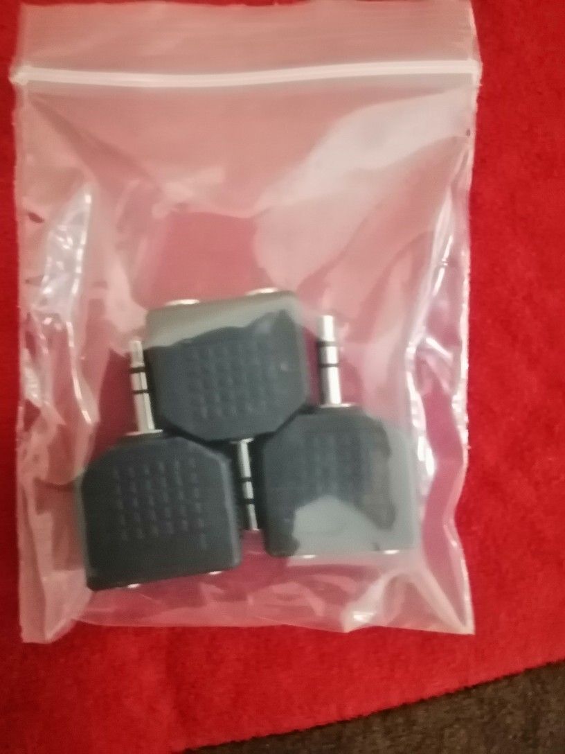 อะแดปเตอร์แยกสัญญาณเสียง 3.5mm Audio Double Jack Plug 1 Male to 2 ...