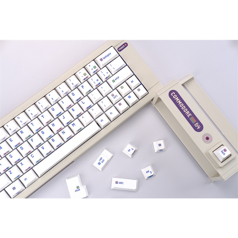 แป้นพิมพ์คอมพิวเตอร์ Commodore 64 C64 Custom Theme Keycaps PBT Dye Sub ...