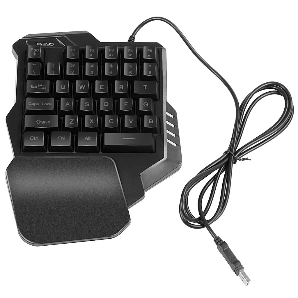 One Handed Wired Mechanical Keyboard 35 Keys Single Handed Gaming Mini ...