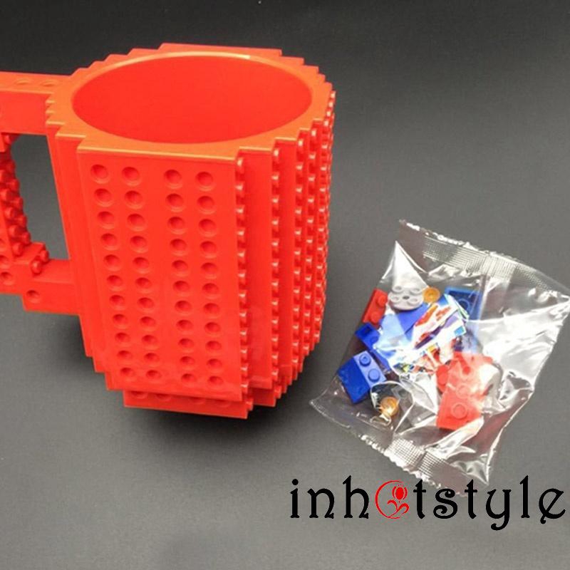 THA-DIY Creative Puzzle Bricks Mug Build On Blocks Coffee Tea Cup Gift ...