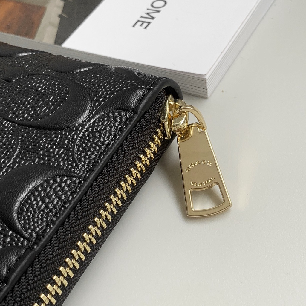 Outlet ส่วนลด COACH 53834 กระเป๋าสตางค์ผู้หญิงซิปยาวสีดำ - belldon19 ...