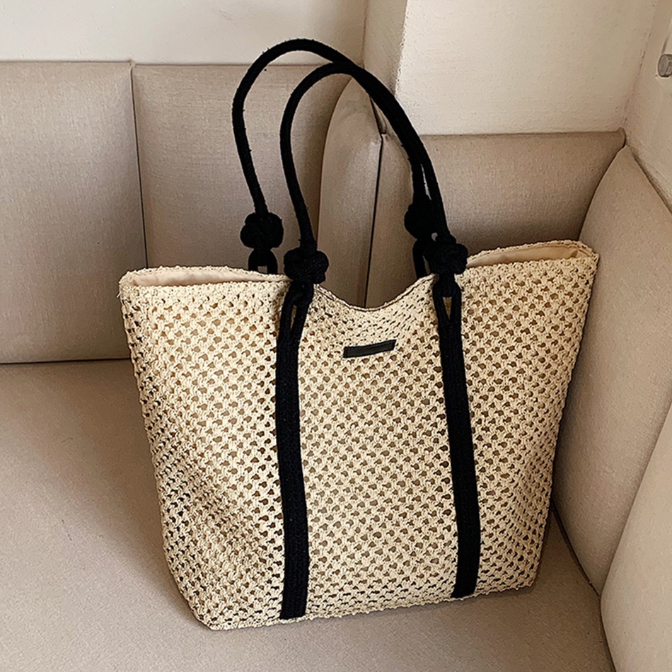 Trendy Straw Women Tote Bag Luxury Designer 2022 Rattan Woven Handbags ...