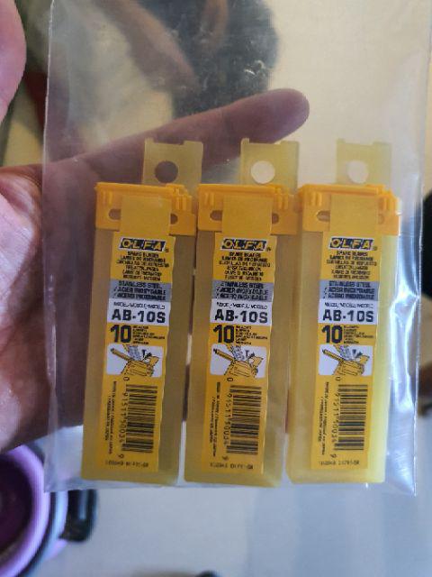 ใบมีดคัตเตอร์ OLFA AB-10S สำหรับงานตัดฟิล์ม ตกแต่งงานติดฟิล์ม (กล่อง 6 หลอด) | Shopee Thailand