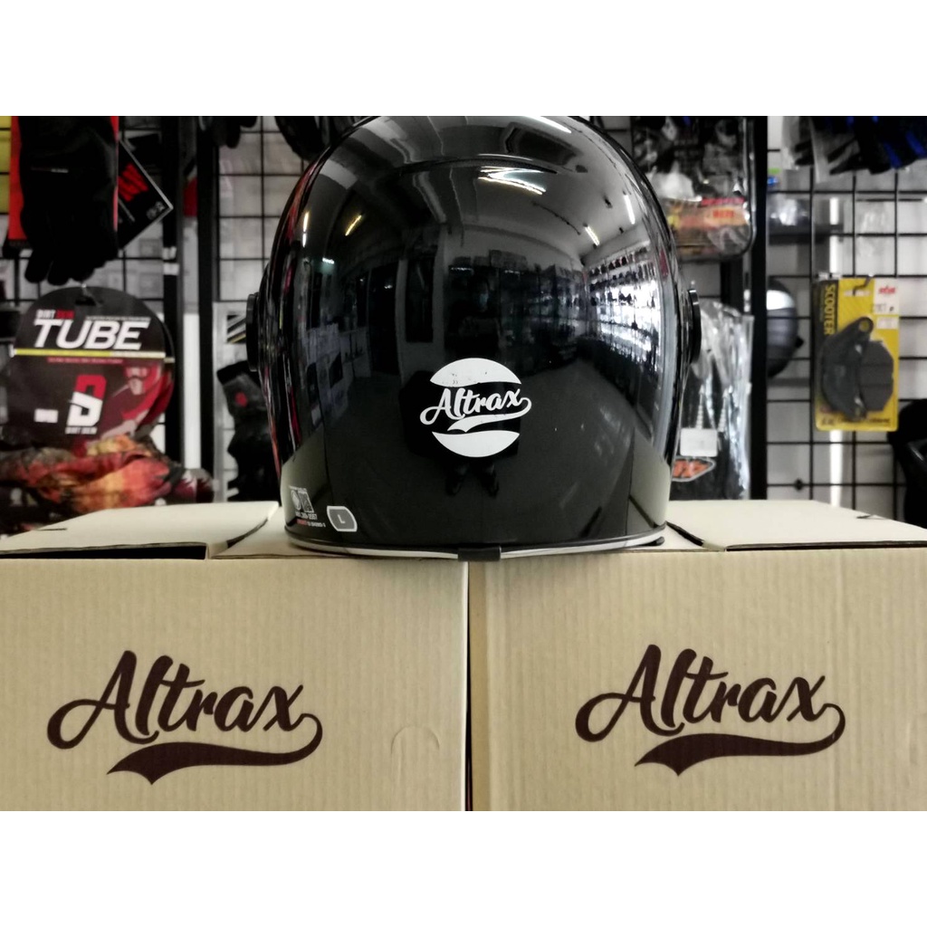 หมวกกันน็อค ALTRAX VINTAGE คลาสสิค วินเทจ สีดำเงา Black Gloss ...
