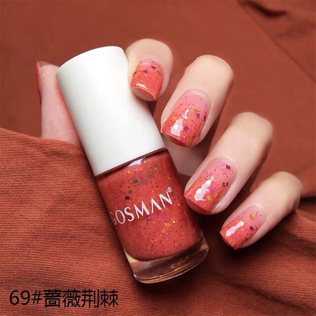 ยาทาเล็บ สีทาเล็บ ธรรมดาไม่ต้องอบ (สีที่ 61-73) Nail Polish GOSMAN 10ML ...