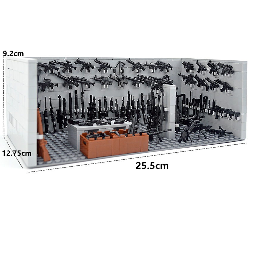Ready StockWW2 Military Weapon Storage Room Bricks Set MOC SWAT ...