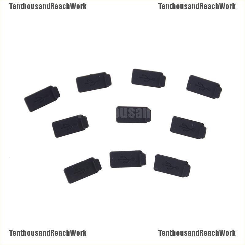 TReachWork 10pcs Black PC Laptop USB Plug Cover Stopper Rubber Soft ...