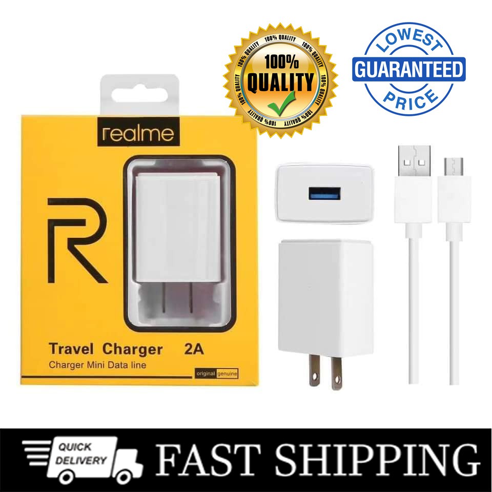 Realme Travel Charger 2A Mini DATA line for Android/micro | Shopee Thailand