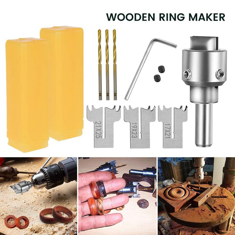 8PCS Wooden Ring Drill Bit for Making Personalized Rings and Jewelry ...