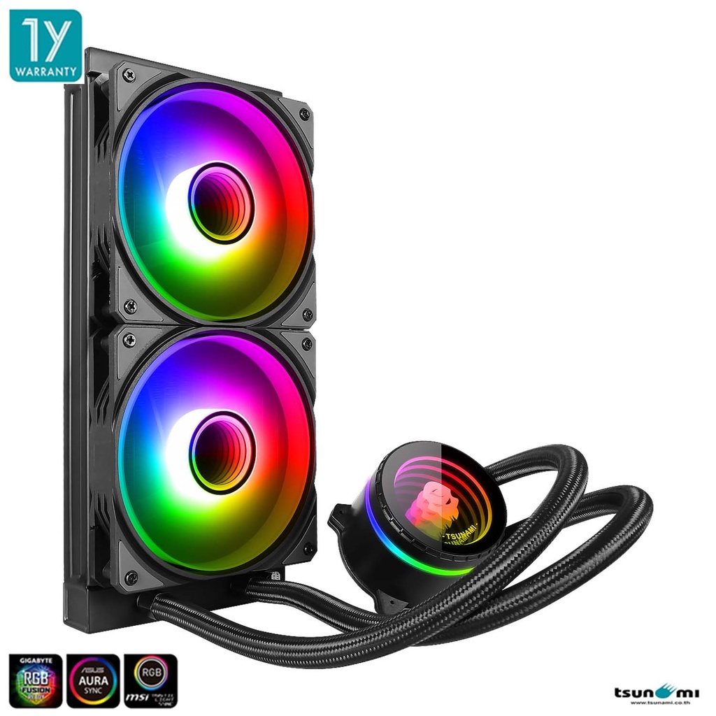 LIQUID COOLING TSUNAMI COOLMAN CM-240 PRO ARGBสินค้าใหม่ รองรับ Intel ...