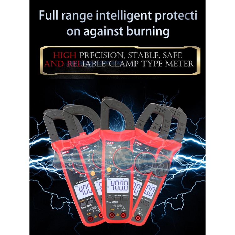 UNI-T UT204 UT202A UT202 UT201 UT203 400-600A digital clamp meter ...