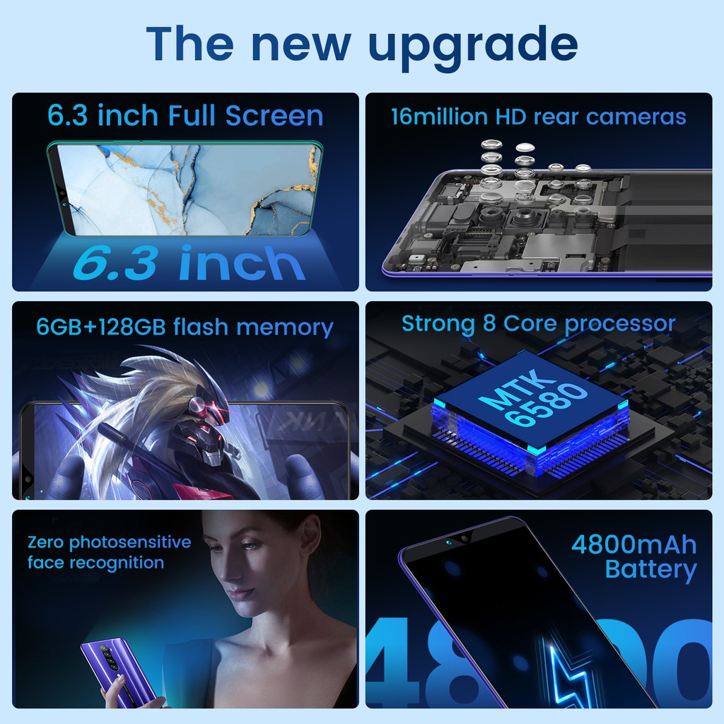 vivo Rino 5 โทรศัพท์ล่าสุดของแท้ 100% 6.3 นิ้วเต็มหน้าจอ 4G vivo สมาร์ท ...