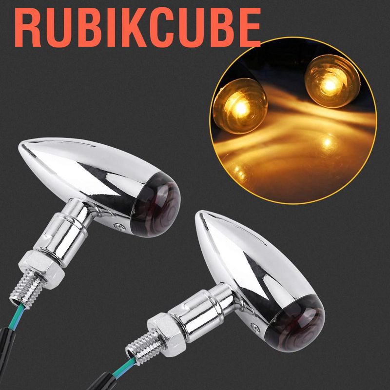 Rubikcube 2pcs Motorcycle Bullet Amber LED Turn Signals Indicator ...