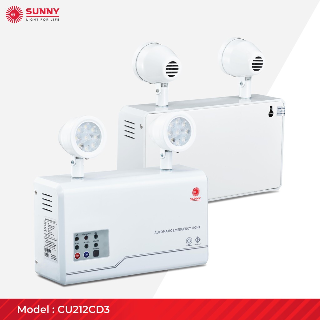 SUNNY Emergency Light โคมไฟฉุกเฉิน รุ่น CU212CD3 LED 12W สำรองไฟได้นาน ...