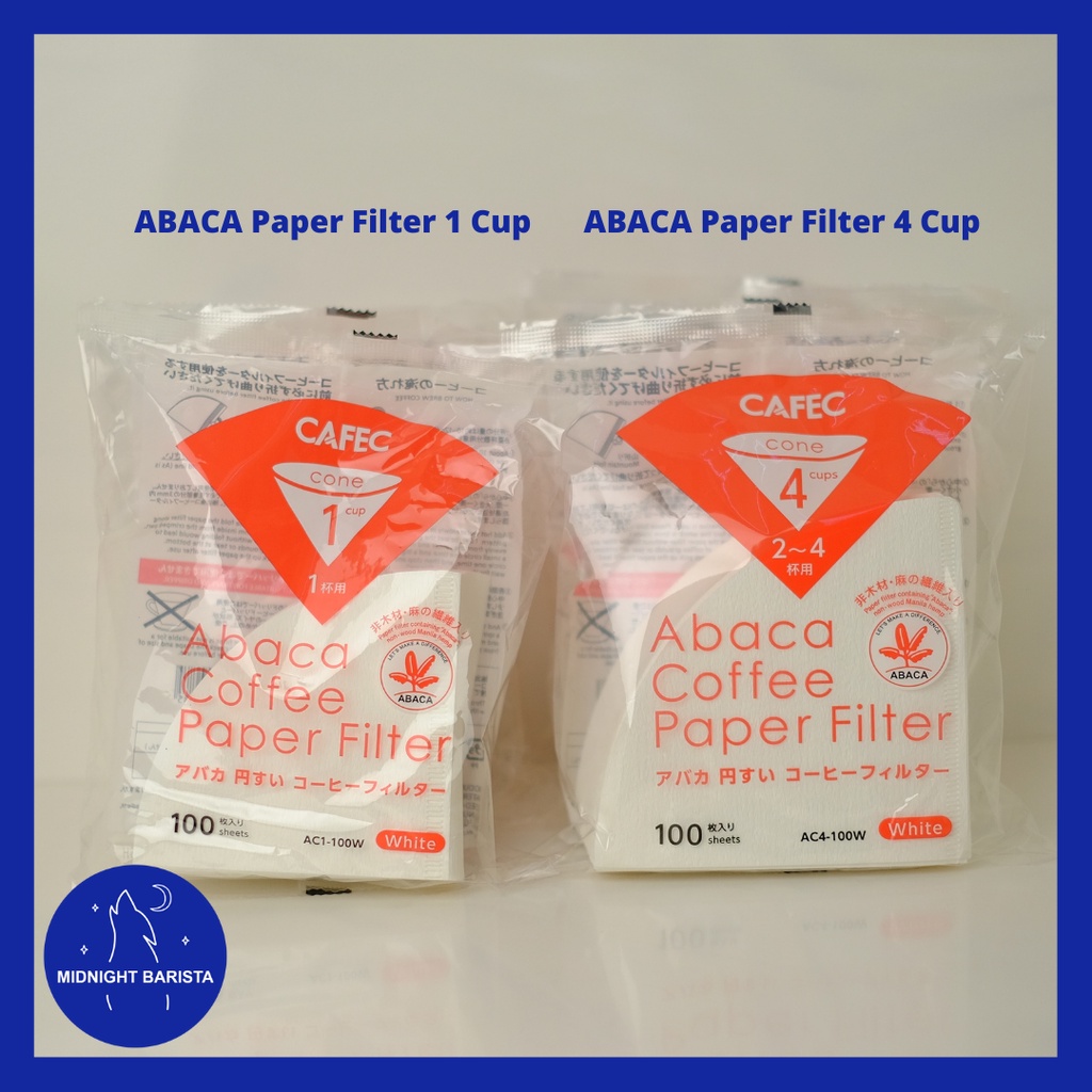 กระดาษดริปกาแฟ กระดาษกรองกาแฟ CAFEC ABACA Paper Filter ทรง Cone ...
