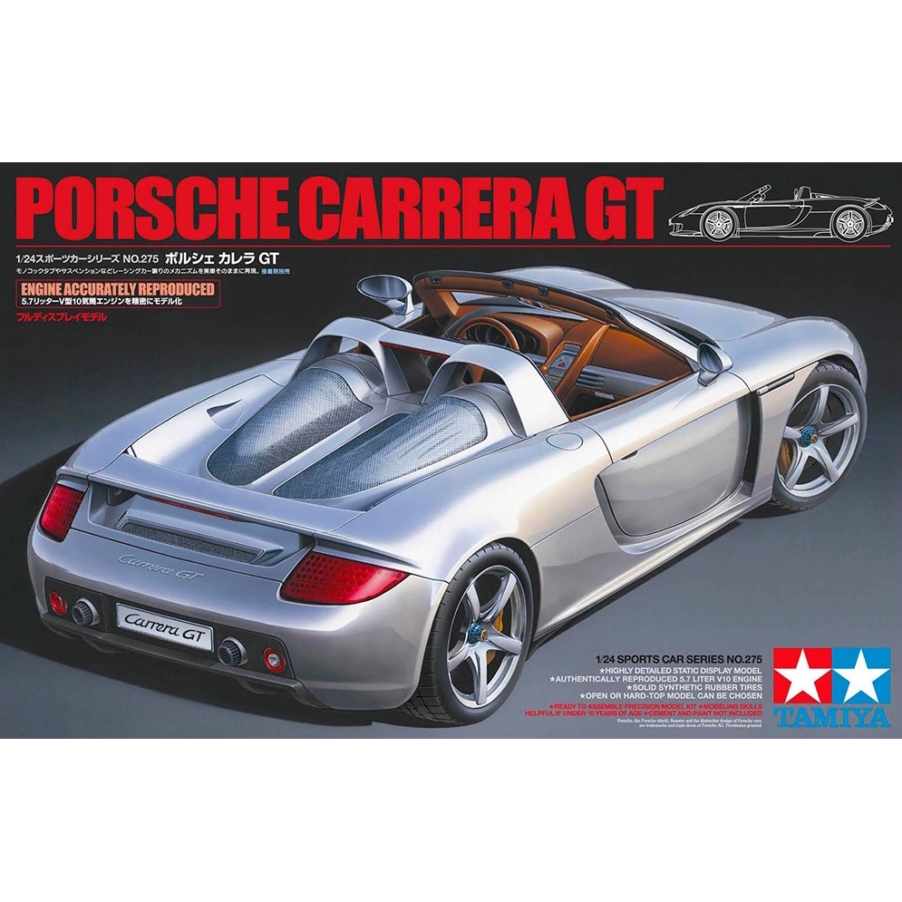 New TAMIYA 24275 ชุดประกอบจำลองมาตราส่วน 124 PORSCHE CARRERA GT โมเดล ...
