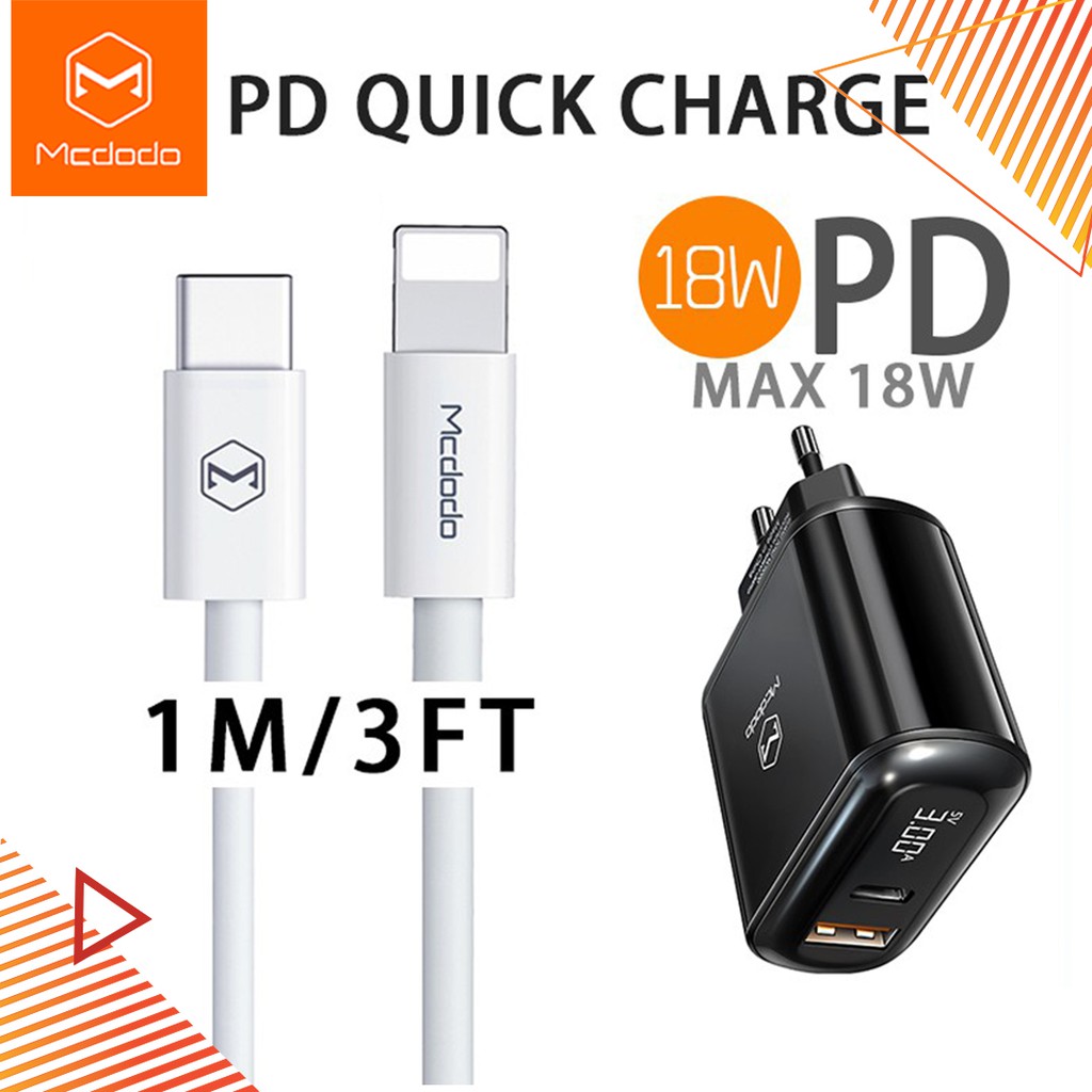 Mcdodo USB Cable Type C to Lightning Fast Charge PD Cable + Mcdodo ...