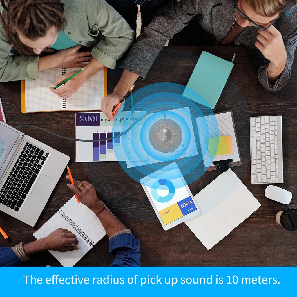 Desktop USB Microphone Computer PC Mic 360Omnidirectional Condenser ...