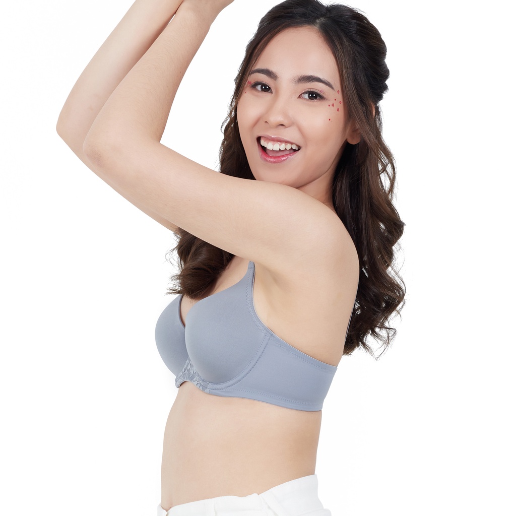 Wacoal Surprise Push Up Bra รุ่น WB9V03 สีเทา (GY) บรามีโครง ฟองน้ำหนา 10 mm - wacoal - ThaiPick
