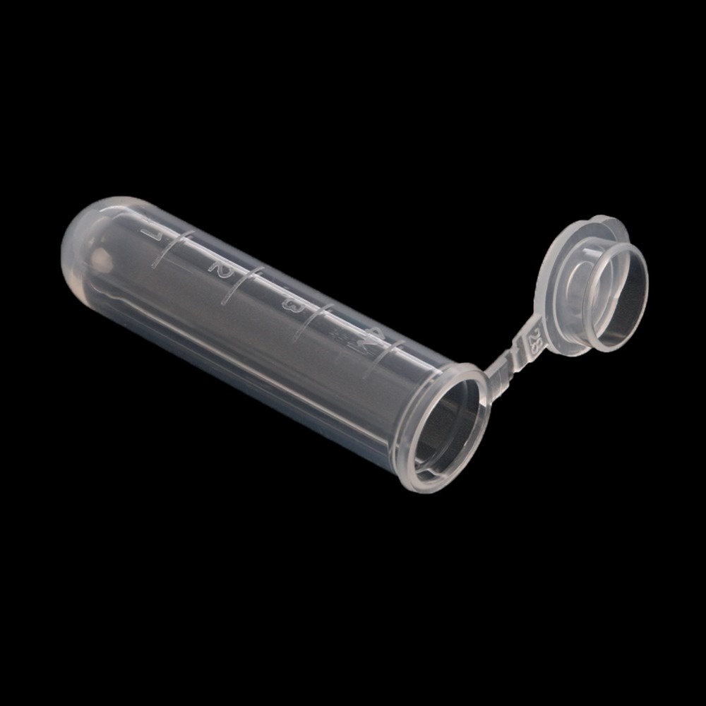 50Pcs 5ml Plastic Clear Test Centrifuge Tubes Snap Cap Vials Sample Lab ...