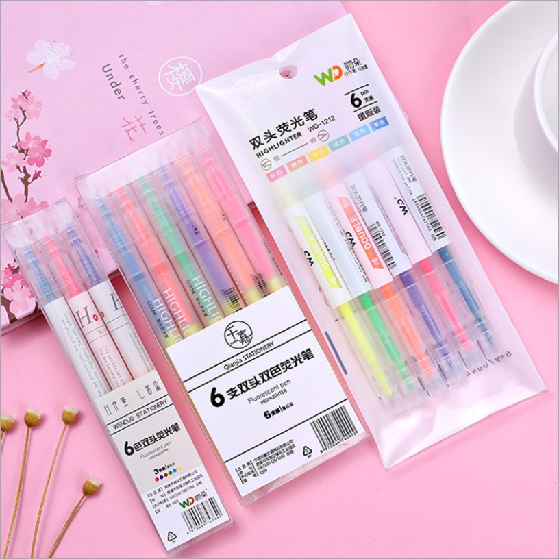 Korean creative two-headed two-color highlighter. pen - m_4uqjsint ...