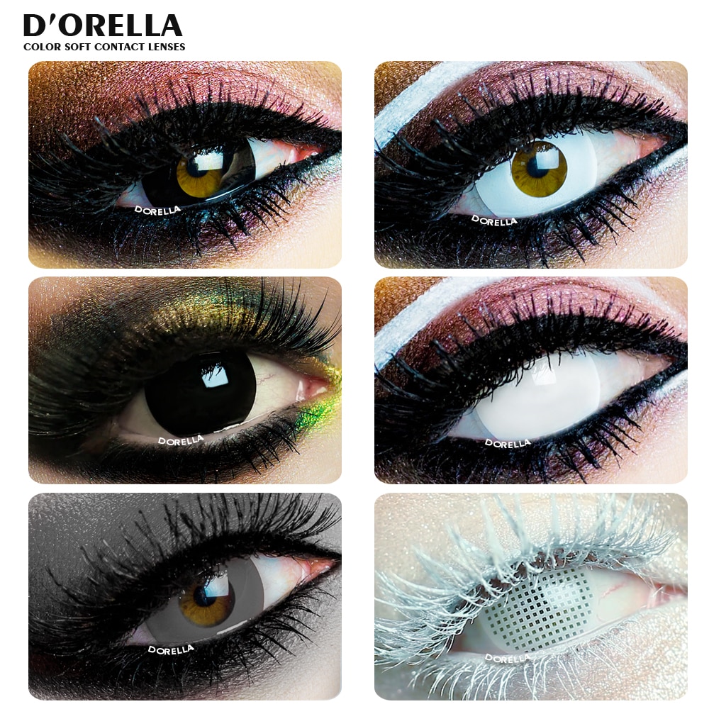 DORELLA 1 คู่ (2 ชิ้น) การ์ตูน Naruto Eyes คอสเพลย์คอนแทคเลนส์สี Anime ...