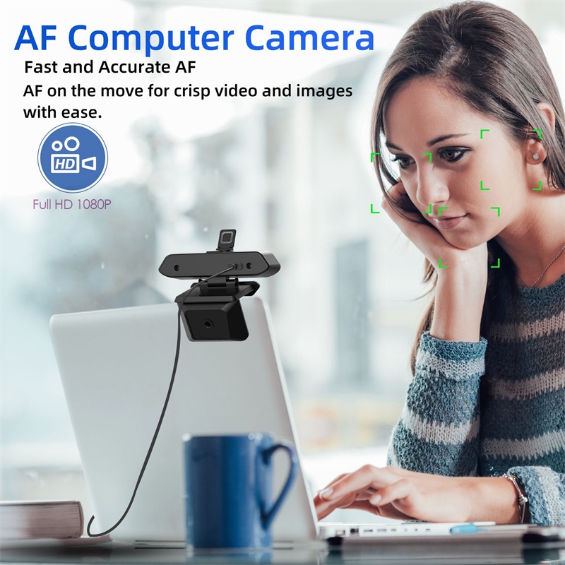 BSTIAYS Webcam Full HD 1080P 60FPS Auto Focus With Digital Microphones ...