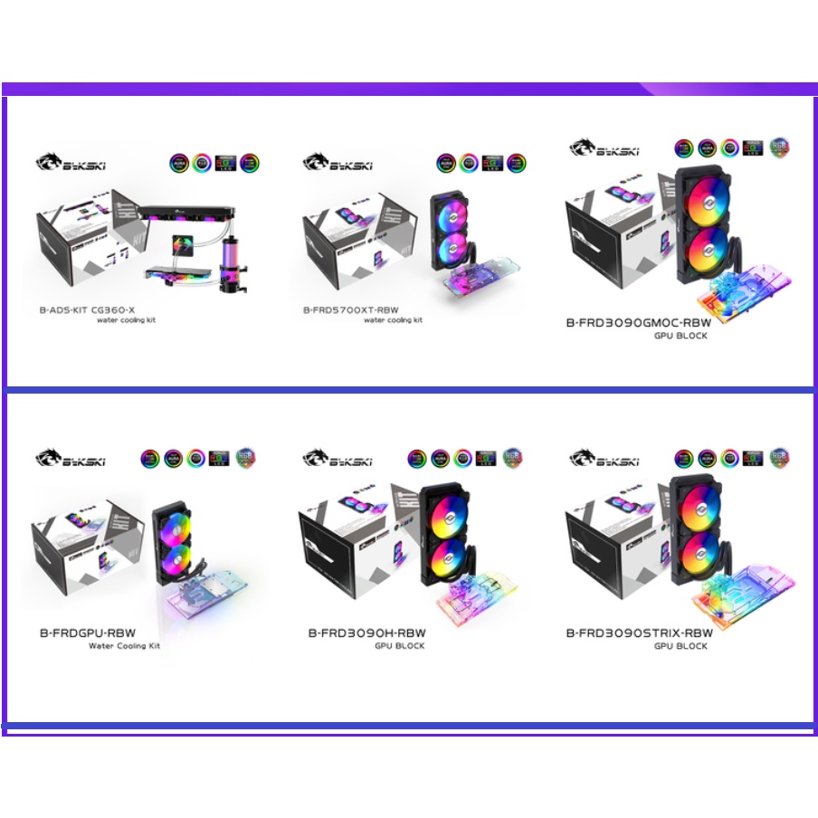 ชุดน้ำ Bykski kit ครบเซ็ต ชุดน้ำพร้อมประกอบครบเซ็ต รุ่นB-HTRGB-KIT ...