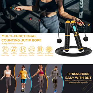 Steel Wire Smart/Digital Jump Rope Speed Skipping Rope with Calorie ...