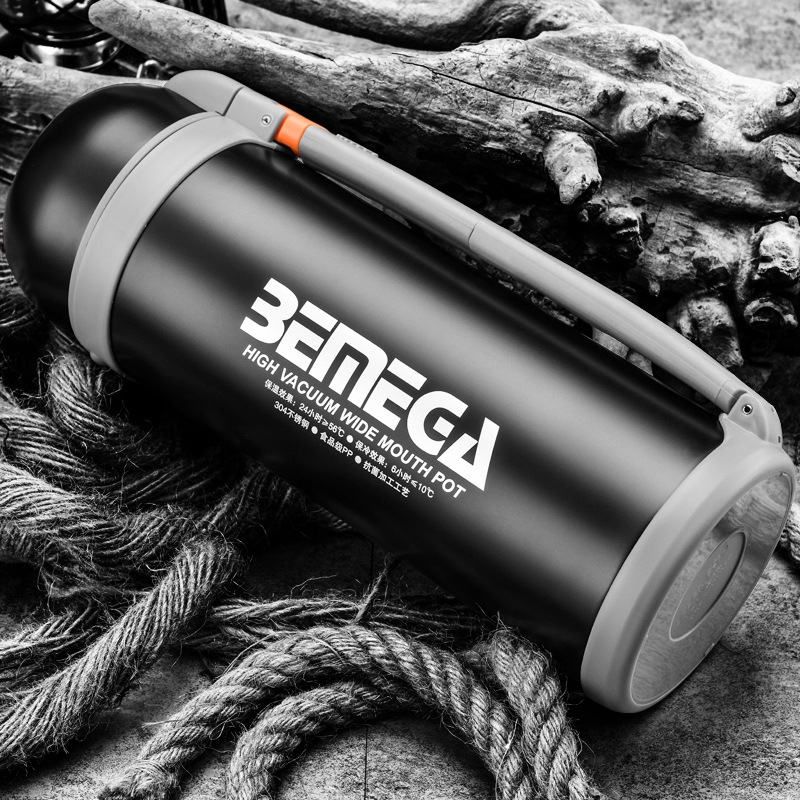 Bemega ฉนวนกันความร้อนหม้อฉนวนกันความร้อนถ้วยชายสแตนเลส 316 ความจุขนาดใหญ่แบบพกพารถเดินทาง ...