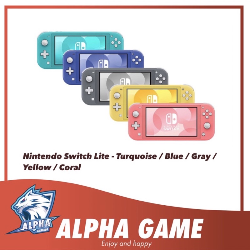 (มือ1) เครื่อง Nintendo Switch Lite Turquoise Blue Gray Yellow Coral ...